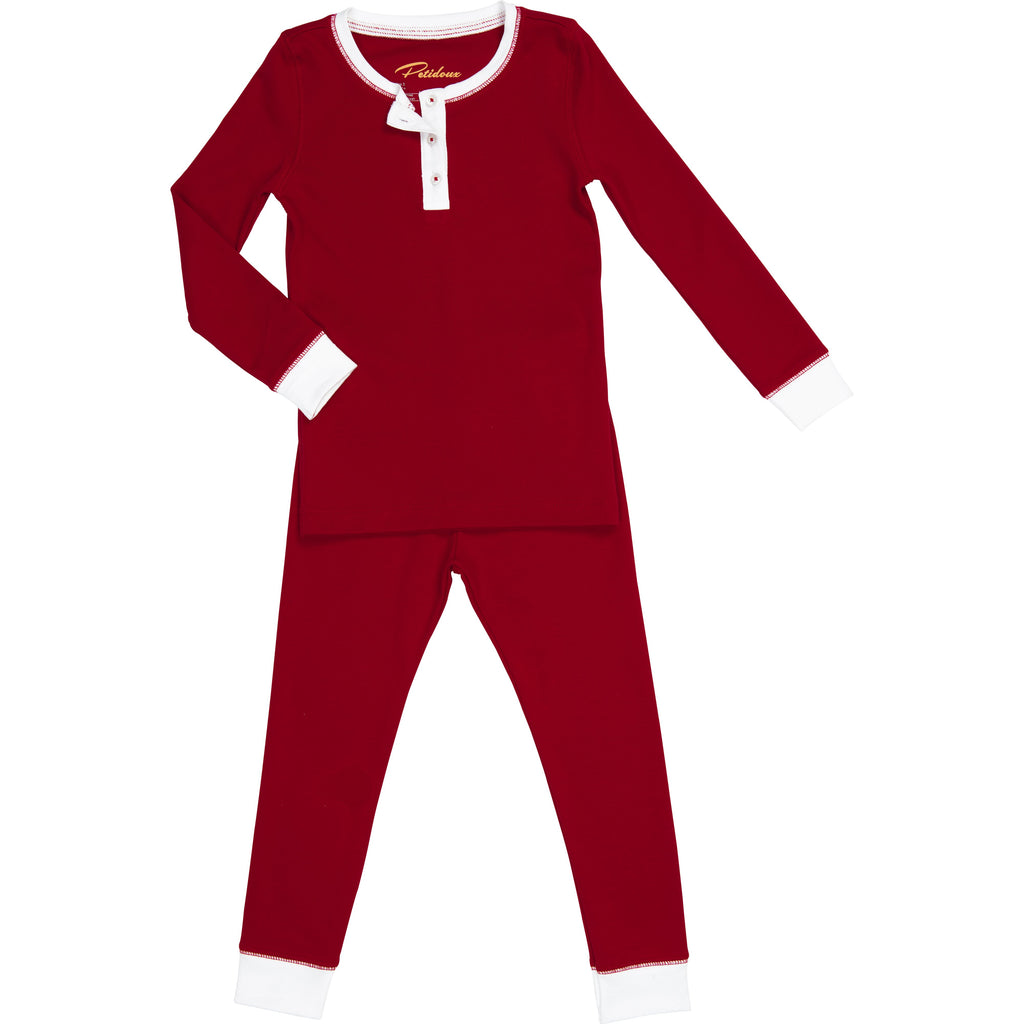 Christmas Red organic pajamas | Petidoux