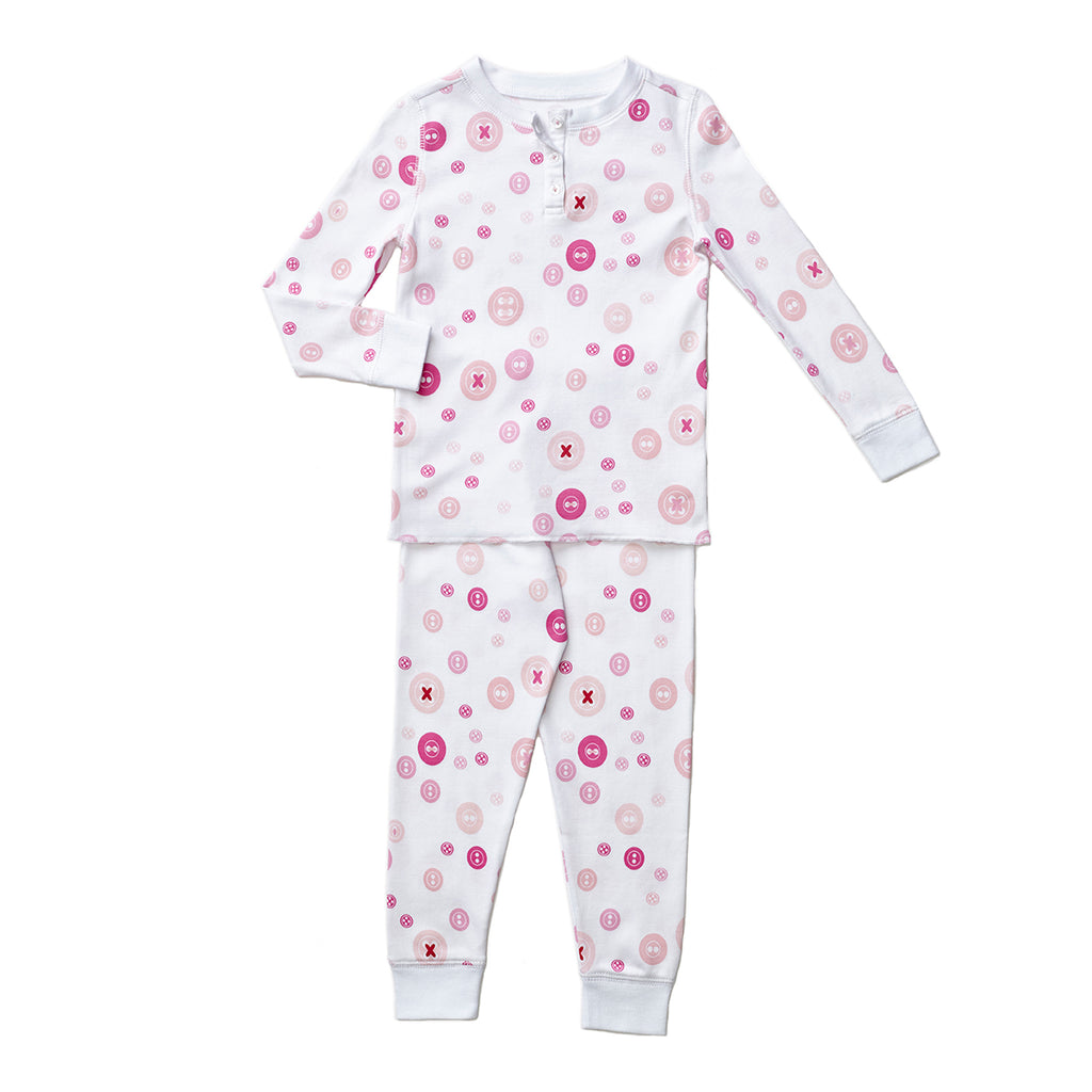 Pink Buttons Pajamas | Petidoux